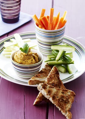 DDV-opskrifter: Grønsager med hokkaido-tahindip | Familie Journal